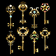 Set of Gold Keys, Vectors | GraphicRiver