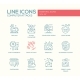 Computer Attacks - Line Design Icons Set, Vectors | GraphicRiver