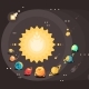 Solar System Flat Design by kit8 | GraphicRiver