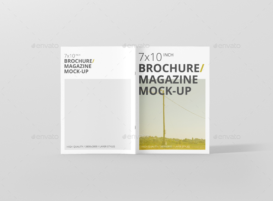 7x10 Brochure / Magazine Mock-Up, Graphics | GraphicRiver