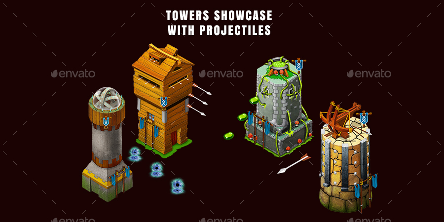 Isometric Tower Defense Game Kit 2 of 3 by Space_Gecko | GraphicRiver