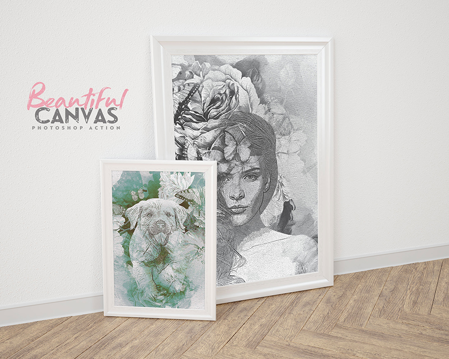 Canvas Photoshop Action by amorjesu | GraphicRiver