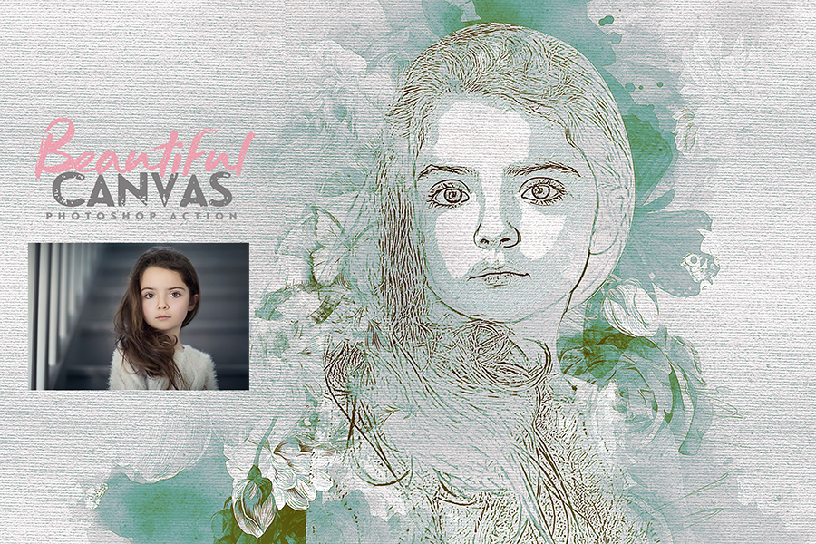 Canvas Photoshop Action, Add-ons | GraphicRiver