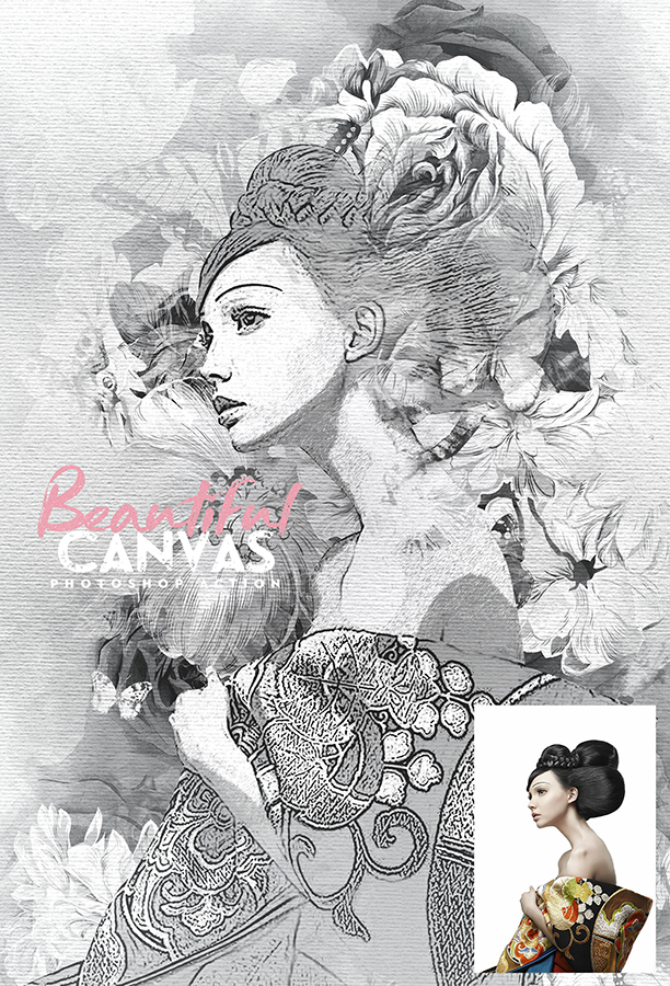 Canvas Photoshop Action, Add-ons | GraphicRiver