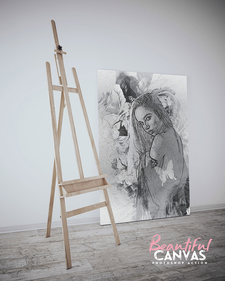 Canvas Photoshop Action, Add-ons | GraphicRiver