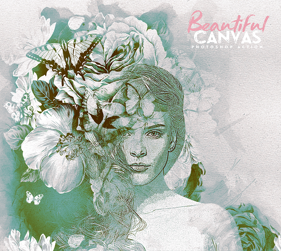 Canvas Photoshop Action, Add-ons | GraphicRiver