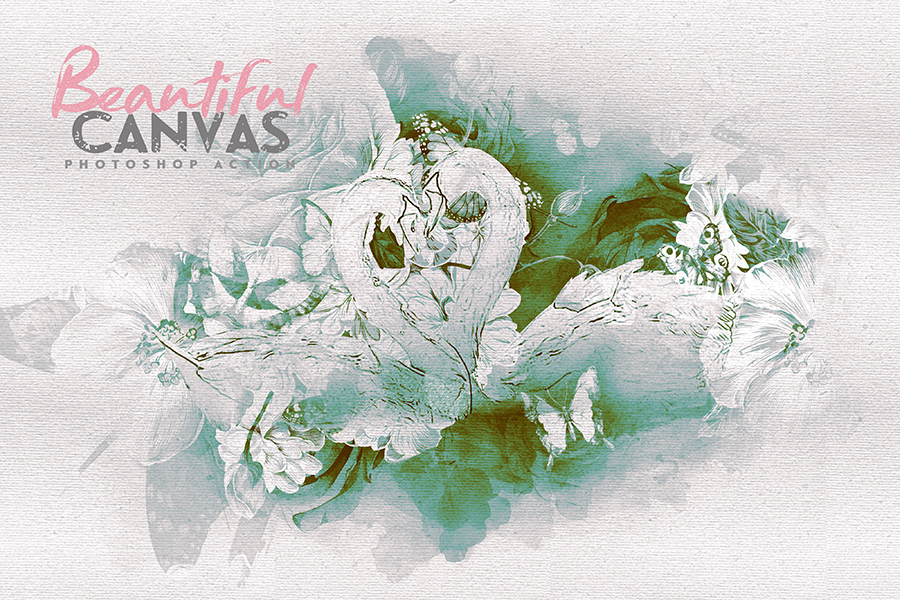 Canvas Photoshop Action, Add-ons | GraphicRiver
