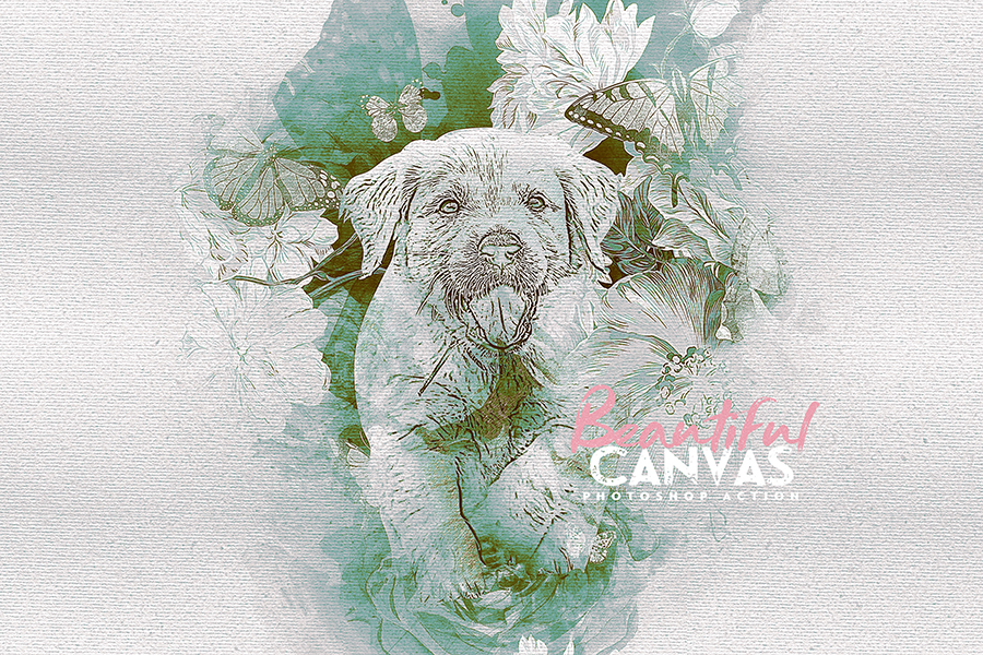 Canvas Photoshop Action, Add-ons | GraphicRiver