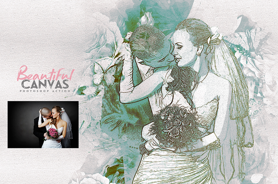 Canvas Photoshop Action, Add-ons | GraphicRiver