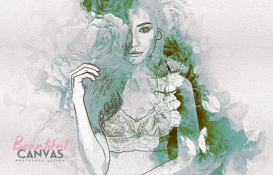 Canvas Photoshop Action, Add-ons | GraphicRiver