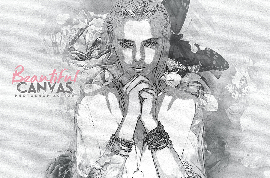 Canvas Photoshop Action, Add-ons | GraphicRiver