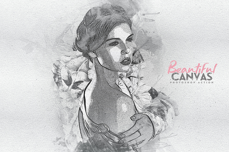 Canvas Photoshop Action, Add-ons | GraphicRiver