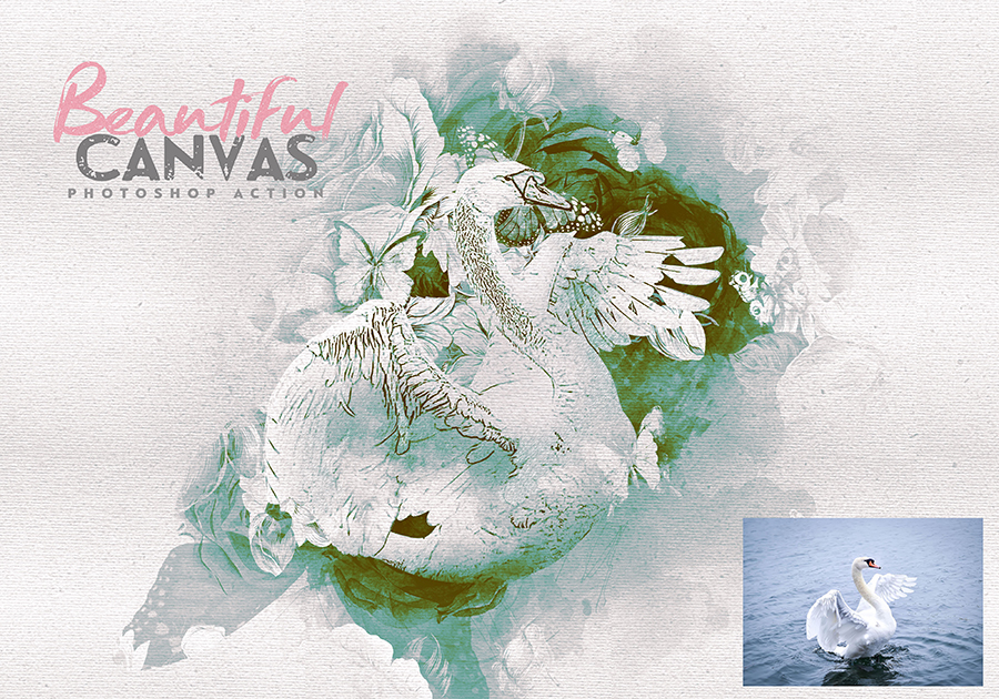 Canvas Photoshop Action, Add-ons | GraphicRiver