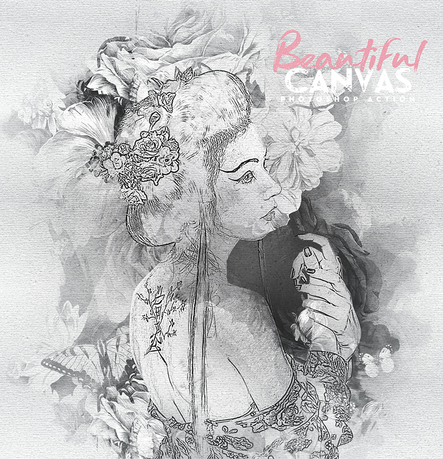 Canvas Photoshop Action, Add-ons | GraphicRiver