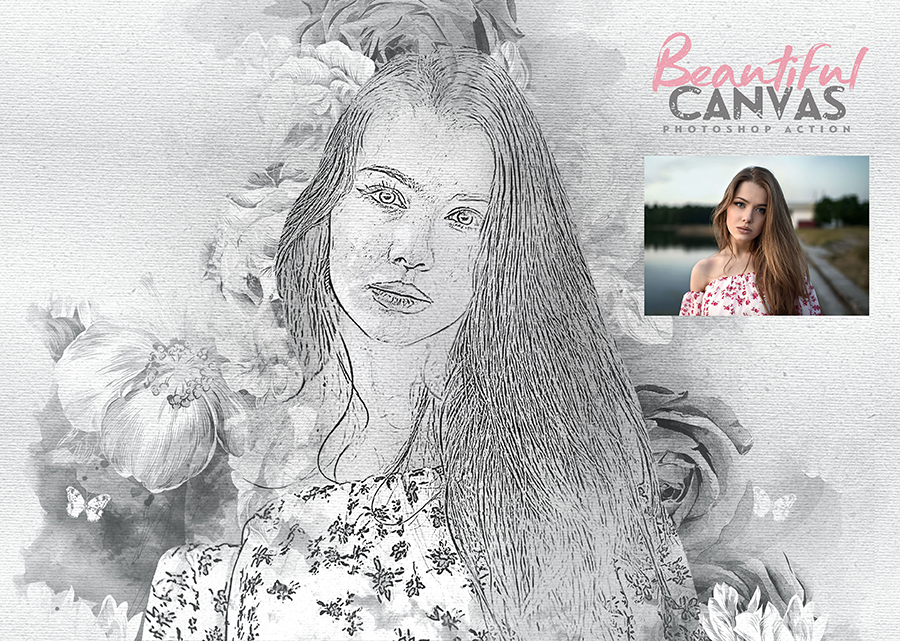 Canvas Photoshop Action, Add-ons | GraphicRiver