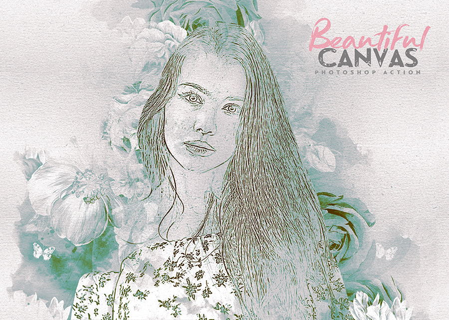 Canvas Photoshop Action, Add-ons | GraphicRiver