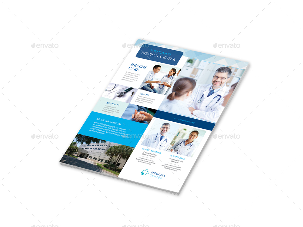 Medical Flyers 4 – 4 Options, Print Templates | GraphicRiver