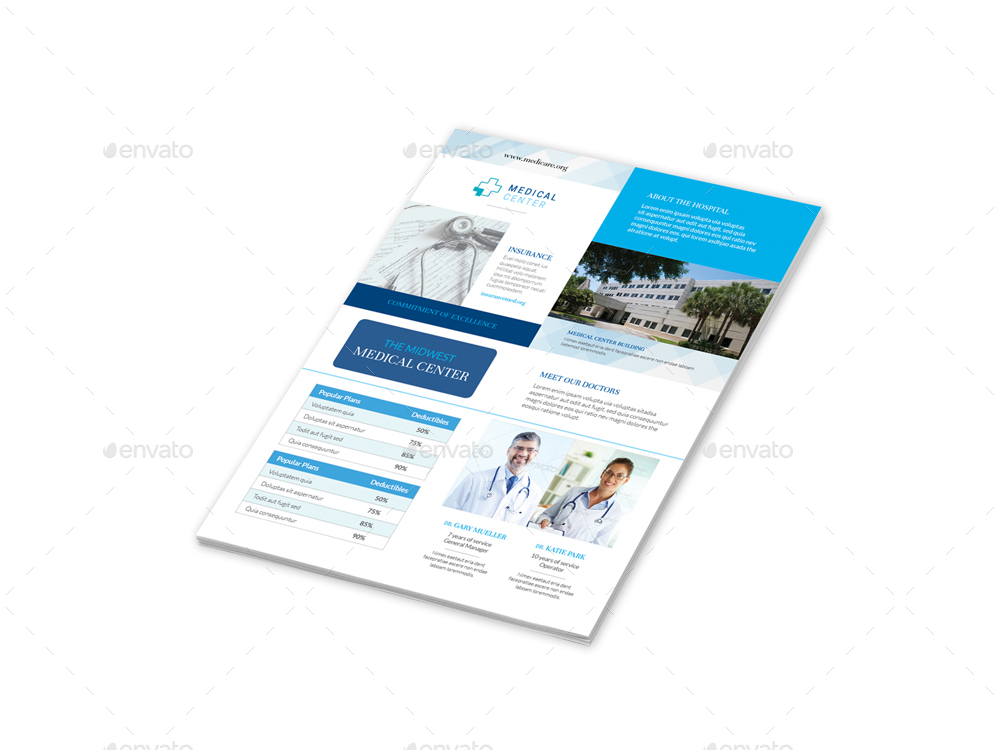 Medical Flyers 4 – 4 Options, Print Templates | GraphicRiver