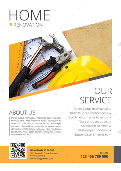 Home Renovation Flyer, Print Templates | GraphicRiver