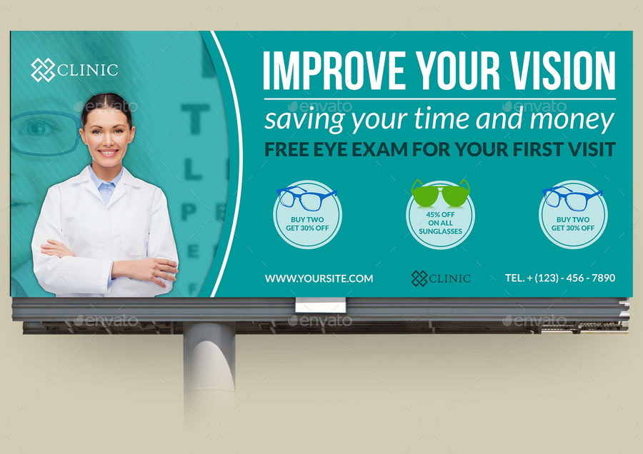 Optometrist and Optician Billboard Template, Print Templates | GraphicRiver