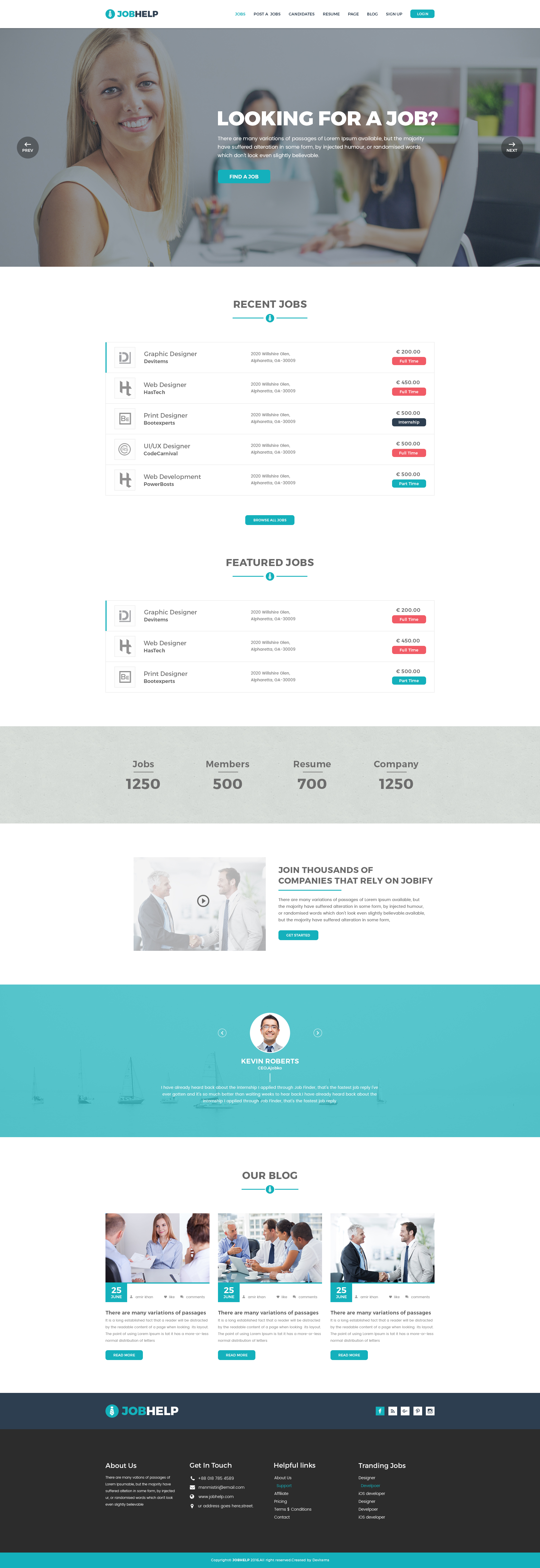 Jobhelp - Job Board PSD Template by DevItems | ThemeForest
