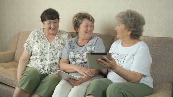 Old Women Talking With Each Other At Home, Stock Footage | VideoHive