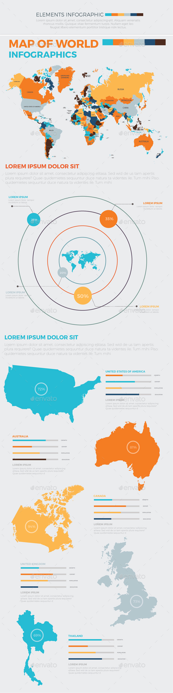 Set Of Infographics Elements Design , Infographics | GraphicRiver