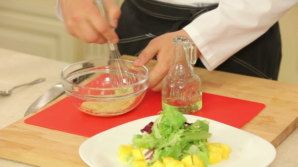 Mixing Salad Dressing, Stock Footage | VideoHive