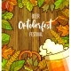 Octoberfest Festival Cartoon Design With Glass, Vectors | GraphicRiver