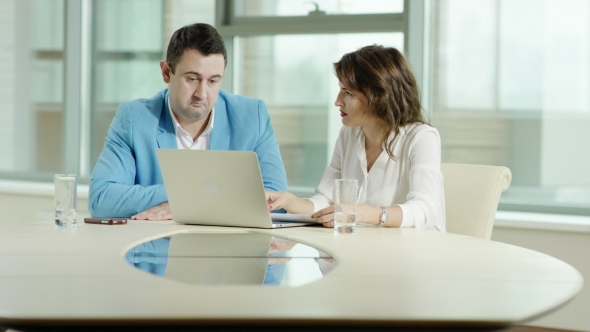 Boss And His Female Employee, Stock Footage | VideoHive