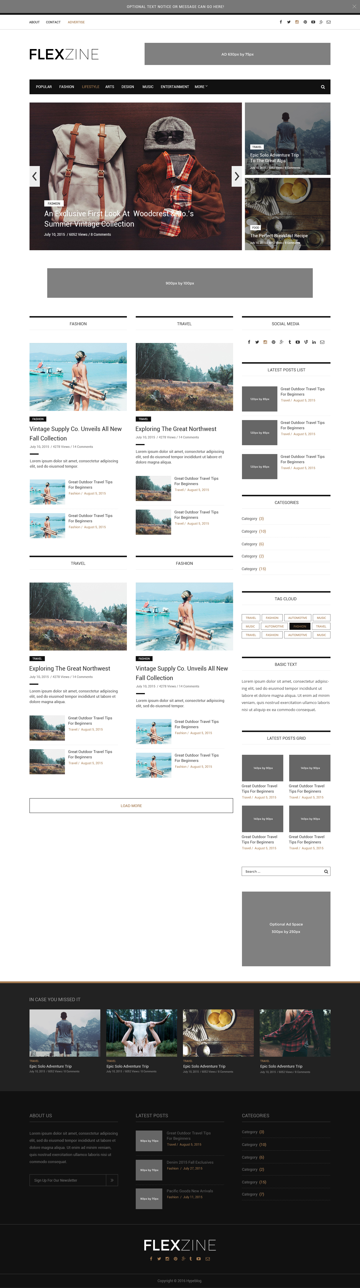 FlexZine - Magazine PSD Template by seaboardthemes | ThemeForest