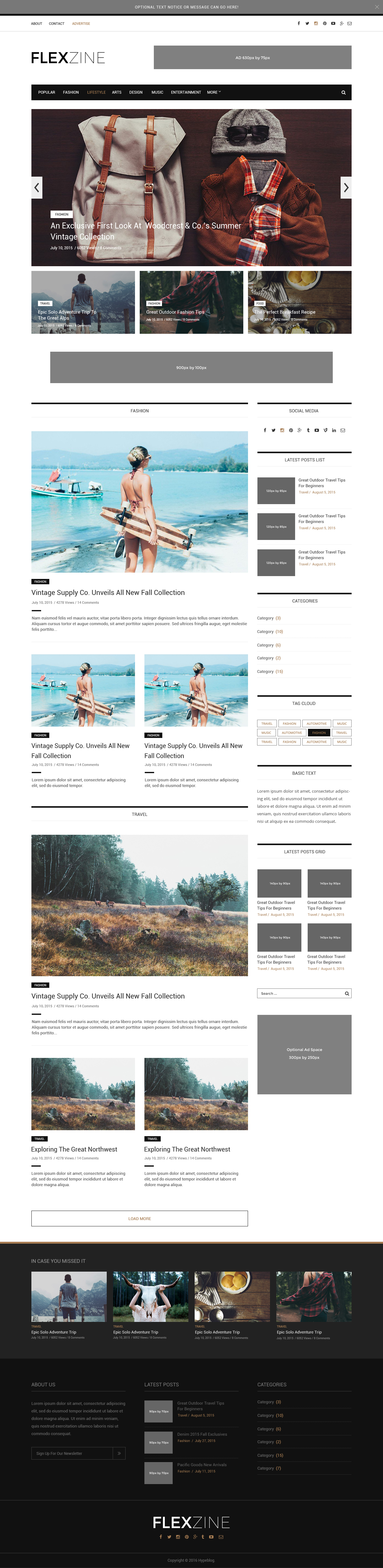FlexZine - Magazine PSD Template by seaboardthemes | ThemeForest