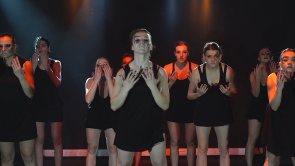 Dance Group Performs On Stage, Stock Footage | VideoHive