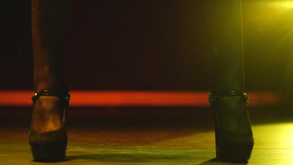 Girl In High Heels Is On Stage, Stock Footage | VideoHive