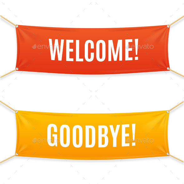 Welcome and Goodbye Banner by mousemd | GraphicRiver