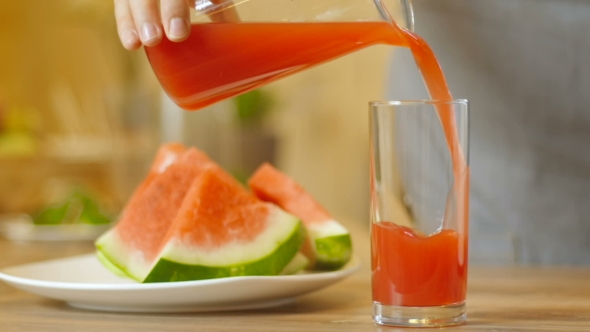 Fresh Red Juice Pouring Glass, Stock Footage | VideoHive