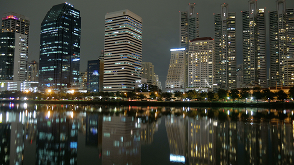 City Landscape At Night, Stock Footage | VideoHive