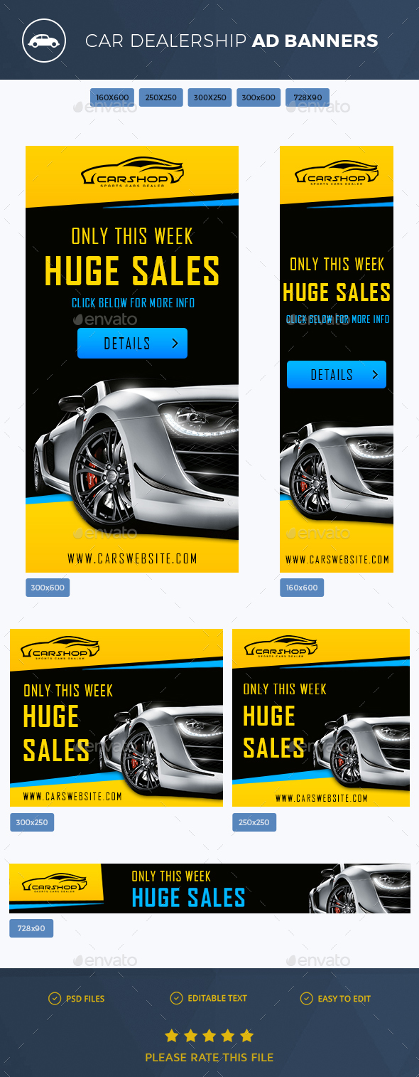 Car Banners Ad, Web Elements | GraphicRiver