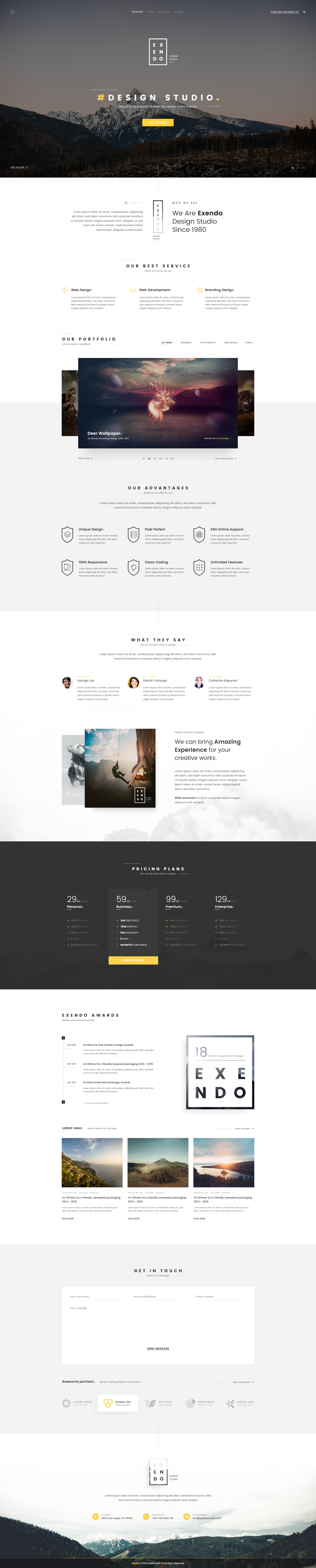 Exendo - Creative PSD Template by Last40 | ThemeForest