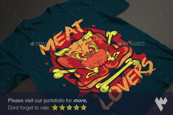 Meat Lovers T-Shirt Design, T-Shirts | GraphicRiver