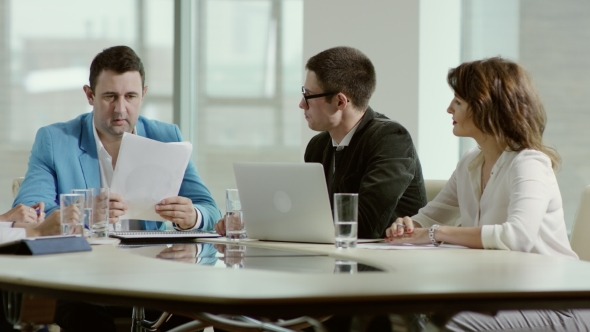 Chief Gives Orders To His Subordinates, Stock Footage | VideoHive