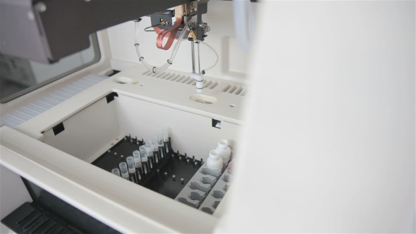 Medical Hematology Analyzer Machine Automatically Working For Test ...