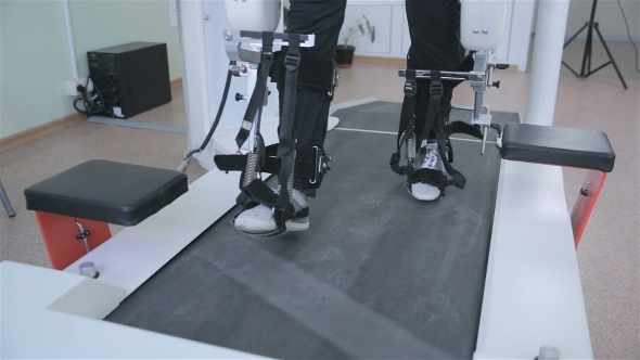 Medical Walking Robot. Rehabilitation, Rehab, Remediation For People ...