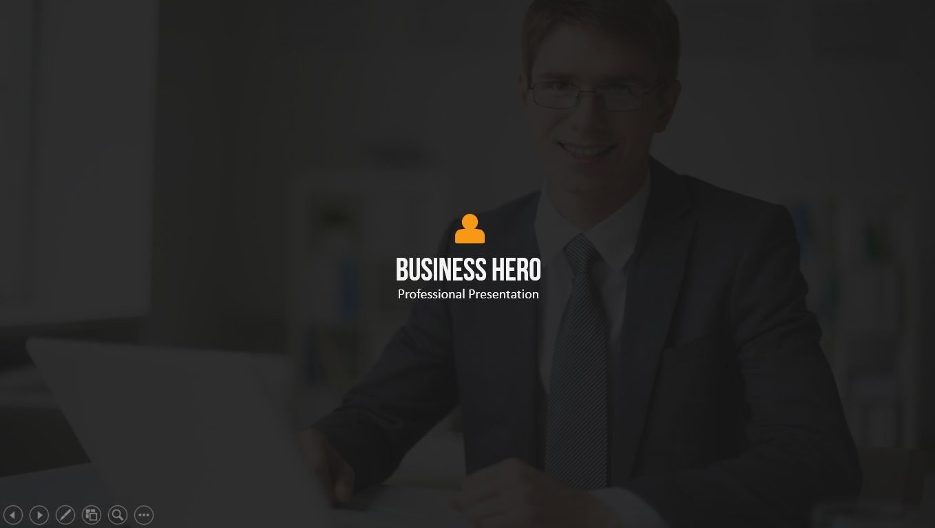 Business Hero Powerpoint Presentation Template, Presentation Templates