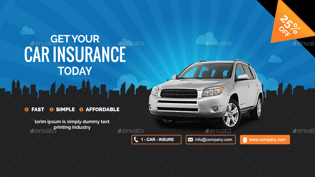 Car Insurance Social Media Covers, Web Elements | GraphicRiver