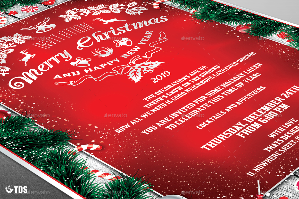 Christmas Invitation Template V6 by lou606 | GraphicRiver