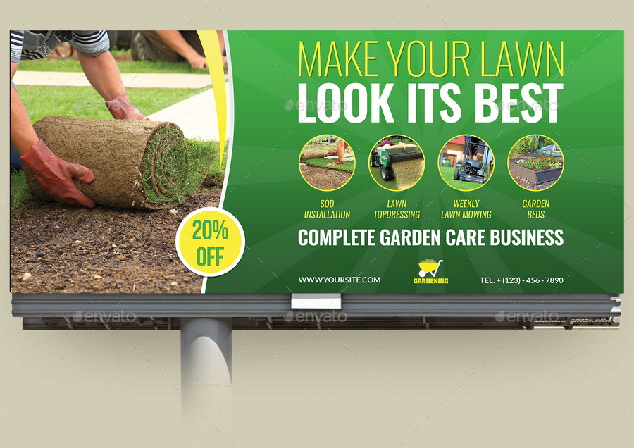 Garden Services Billboard Template Vol.2, Print Templates | GraphicRiver