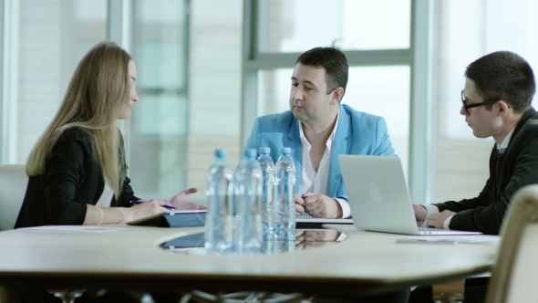 Businessman Discussing a Project, Stock Footage | VideoHive