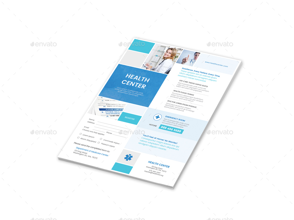 Medical Flyers 5 – 4 Options, Print Templates | GraphicRiver