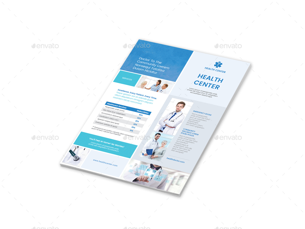 Medical Flyers 5 – 4 Options, Print Templates | GraphicRiver